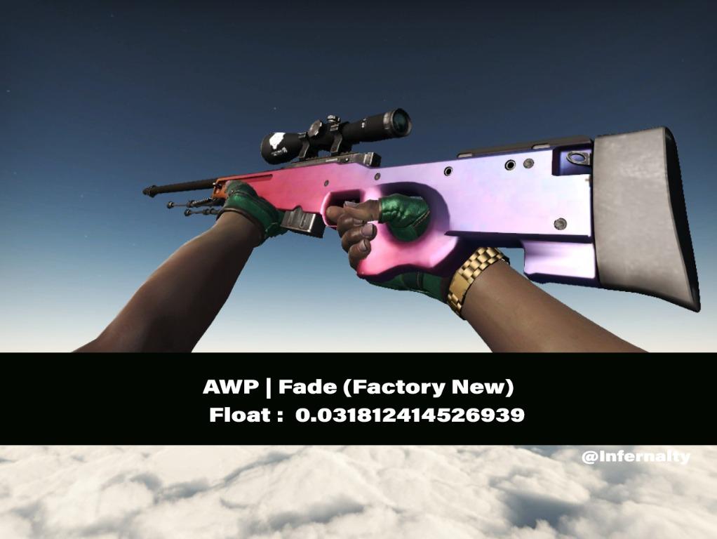 (91% FADE) AWP Fade FN CSGO SKINS KNIVES, Video Gaming, Gaming ...
