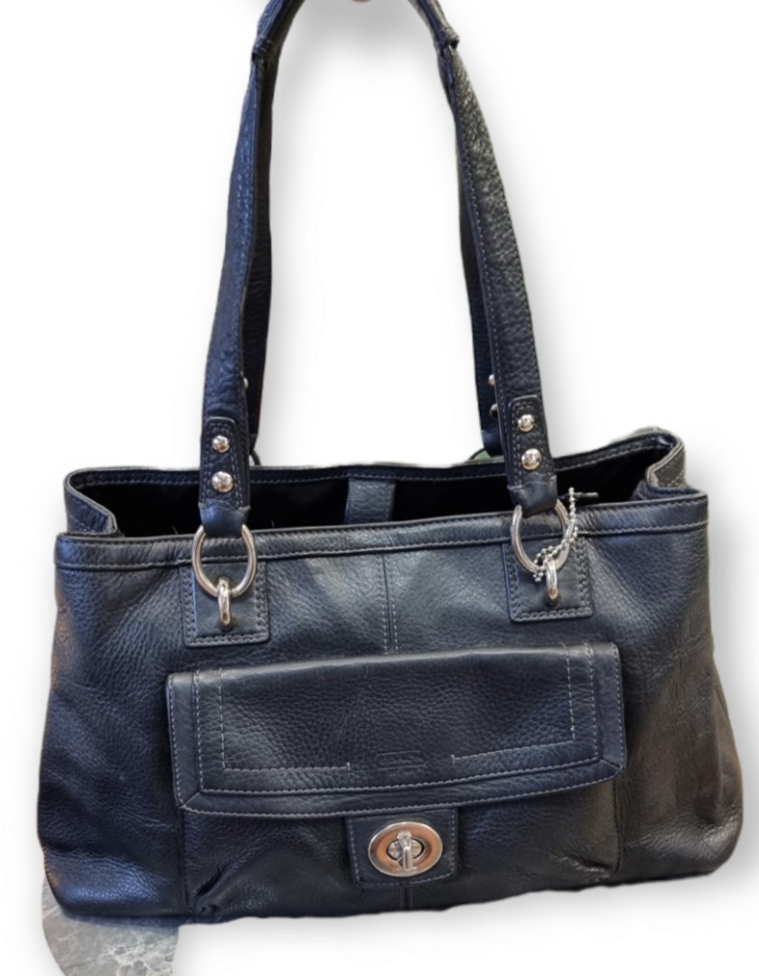 Authentic Coach Legacy Black Leather shoulder bag, Women's Fashion ...