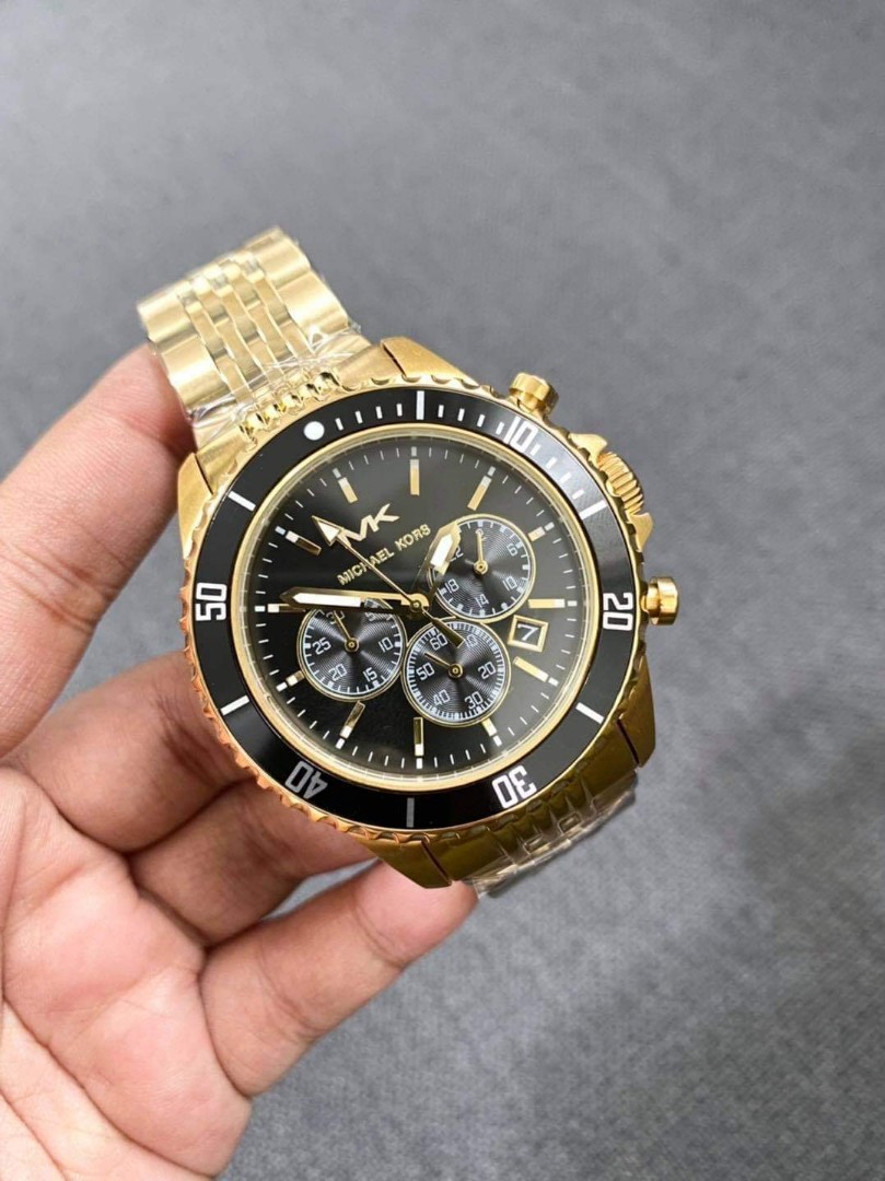 Authentic MK GOLD WATCH FOR MEN, Men's Fashion, Watches & Accessories ...
