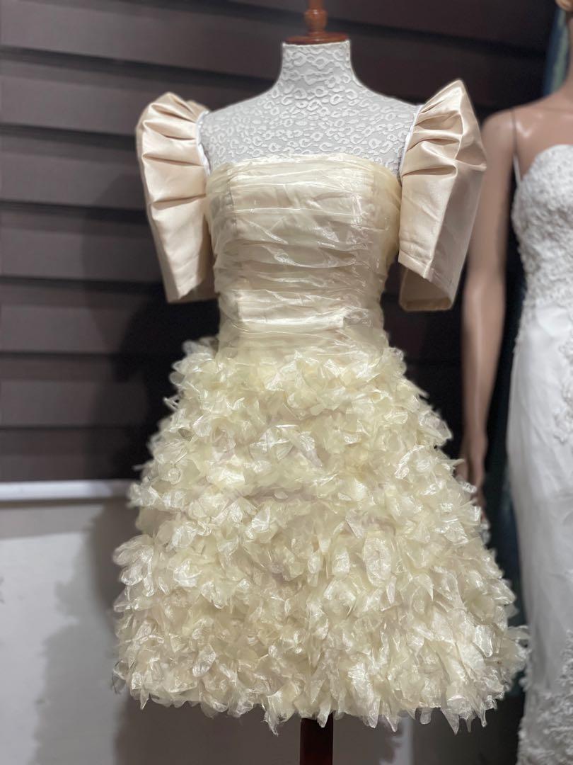 Beige Filipiniana Dress, Women's Fashion, Dresses & Sets, Dresses on ...