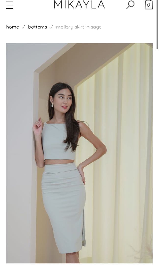 BNWT Mikayla Mallory skirt in sage, Women's Fashion, Bottoms, Skirts on ...