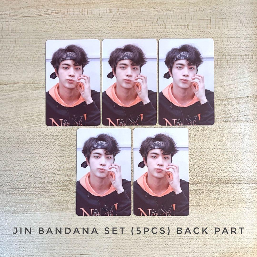 BTS Jin Bandana Set Photo cards Fanmade, Hobbies & Toys, Memorabilia ...