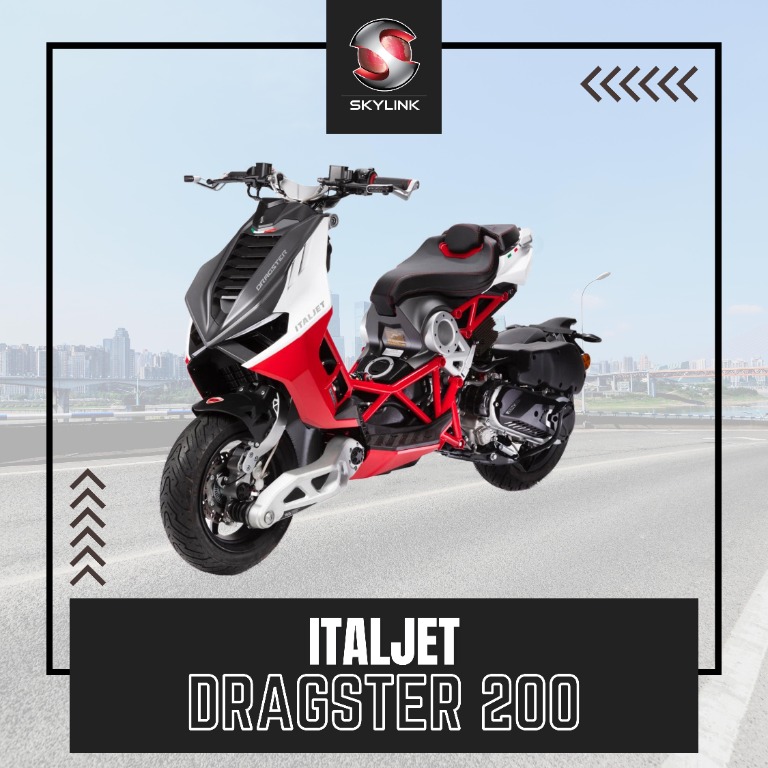 Class 2B Scooter - Italjet Dragster 200, Motorcycles, Motorcycles for ...