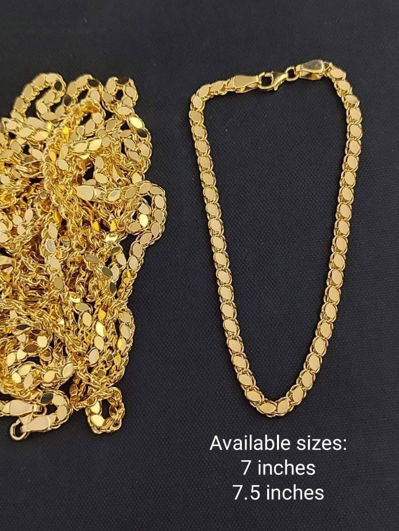 DAMASCUS CHAIN& BRACELET 18K SAUDI GOLD, Women's Fashion, Jewelry ...