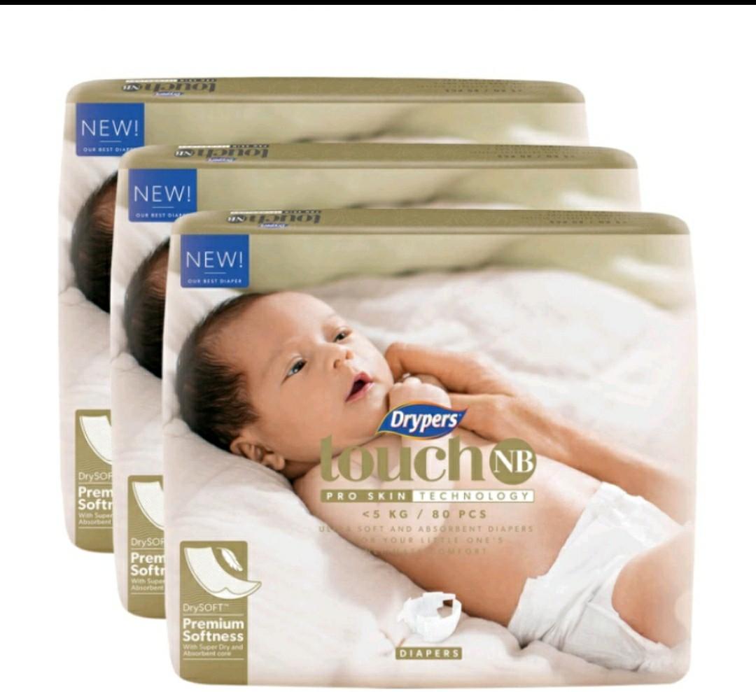 Drypers Touch Size NB Newborn, Babies & Kids, Bathing & Changing ...