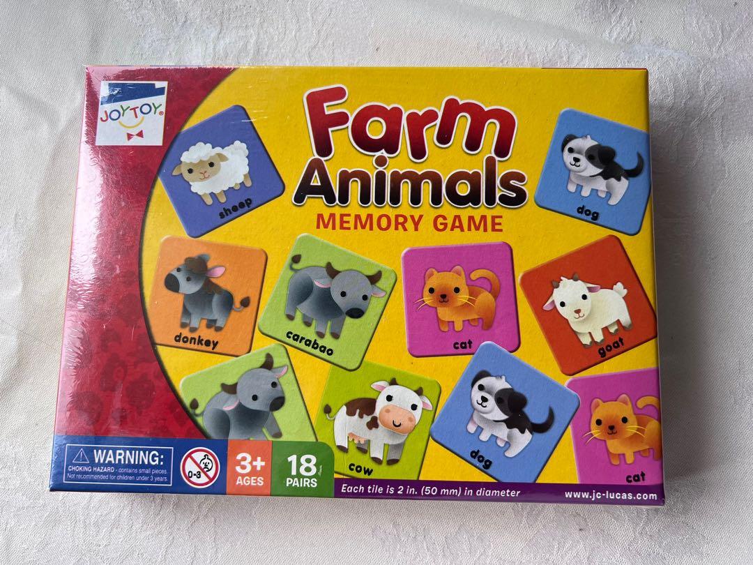 Farm animals memory game, Hobbies & Toys, Toys & Games on Carousell