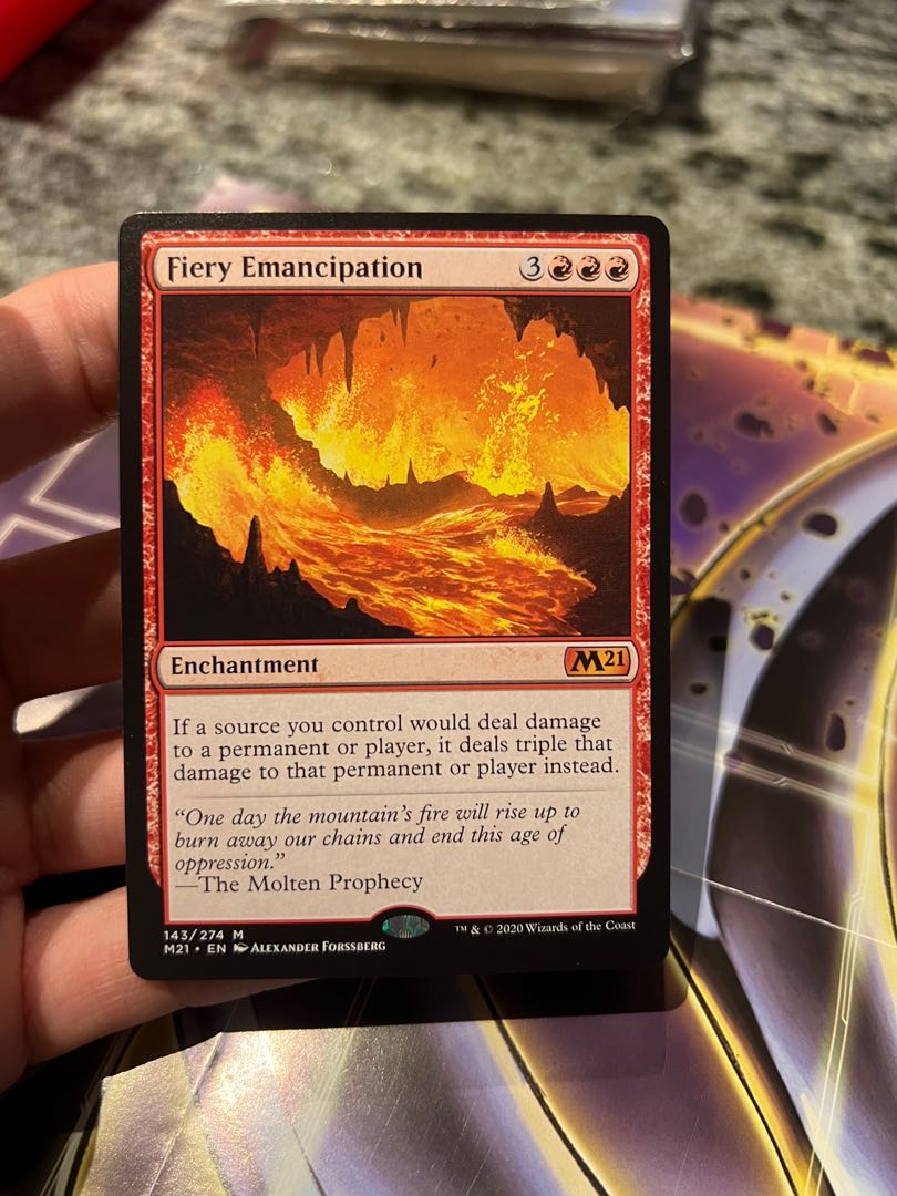 Fiery emancipation mtg magic the gathering, Hobbies & Toys, Toys ...