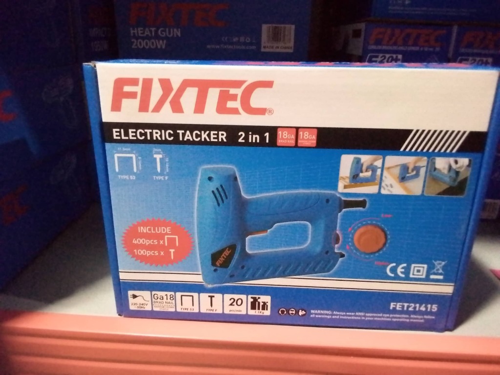 FIXTEC ELECTRIC GUN TACKER (FET21415), Furniture & Home Living, Office ...