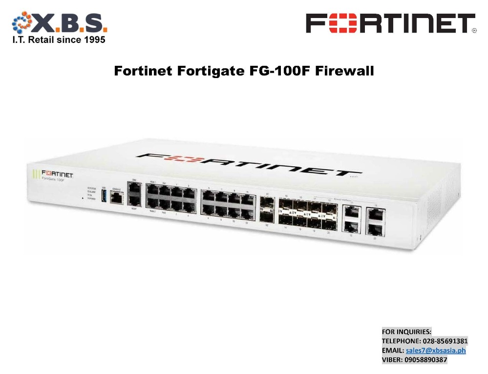 Fortinet Fortigate FG-100F Firewall, Computers & Tech, Office ...