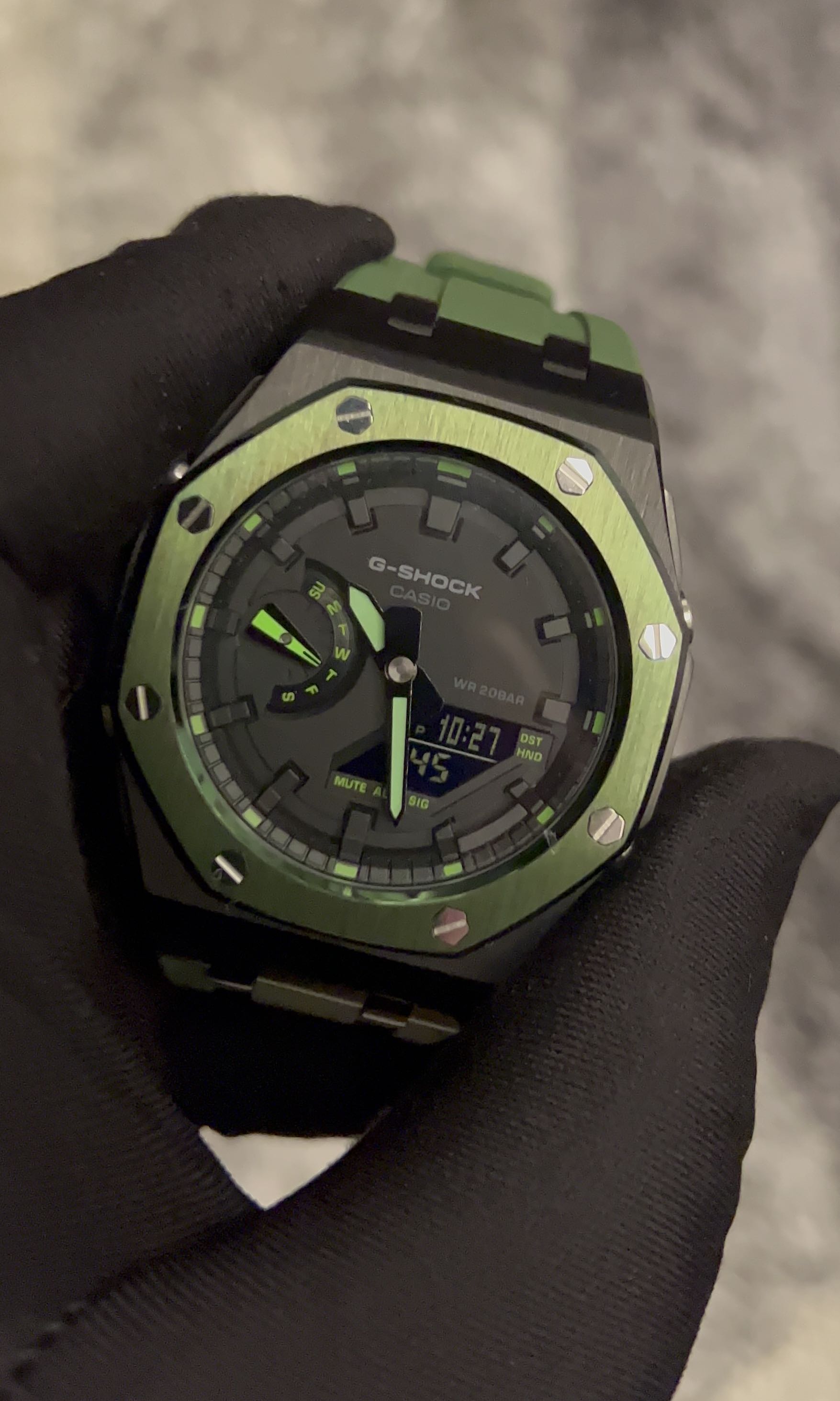 G- Shock hulk green envy edition custom mod ga2100 ga2110, Men's ...