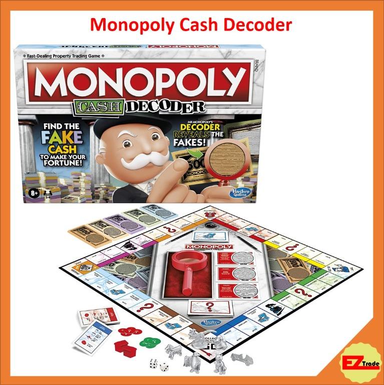 Hasbro Monopoly Cash Decoder Board Game For Families and Kids Ages 8 ...