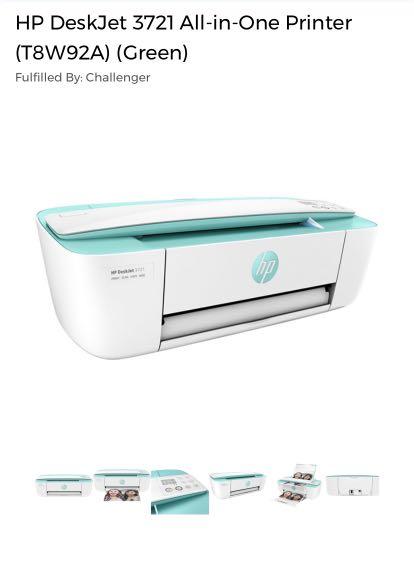 HP DeskJet 3721 All-in-One Printer, Computers & Tech, Printers ...