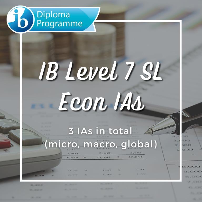 IB Econ SL IAs, 其他, 其他 - Carousell