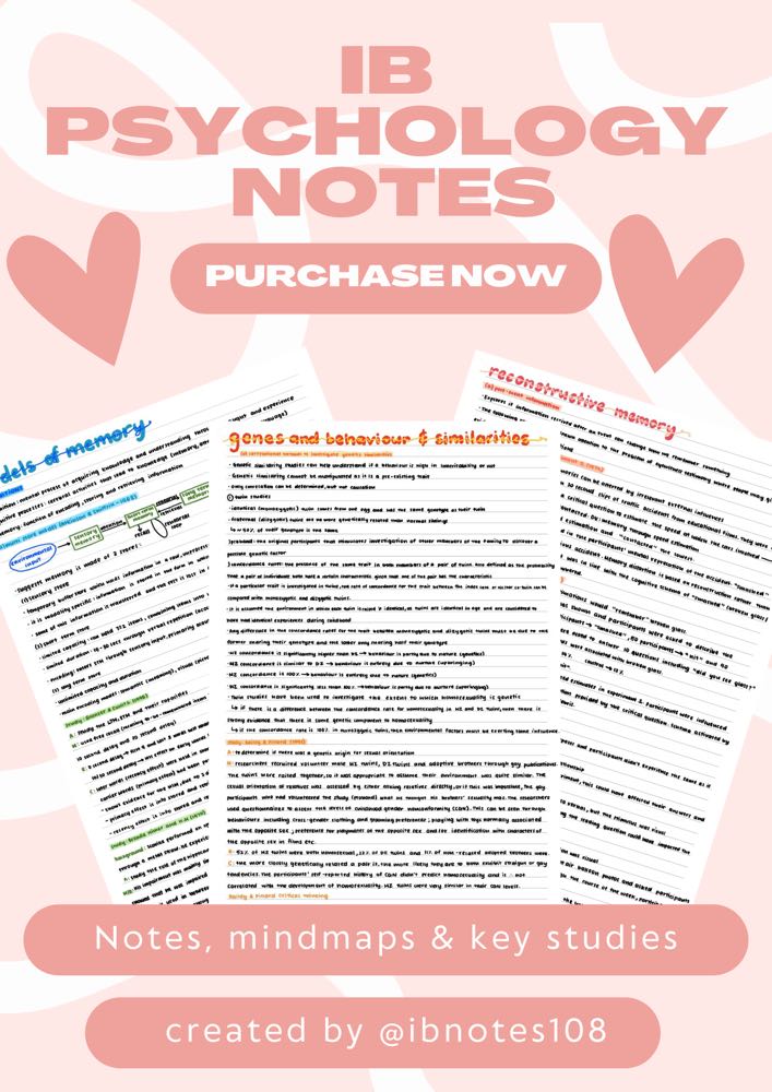 IB SL Psychology notes, Hobbies & Toys, Books & Magazines, Textbooks on ...