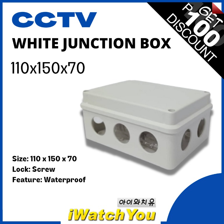 Junction Box White [110 x 150 x 70] Screw, Furniture & Home Living ...