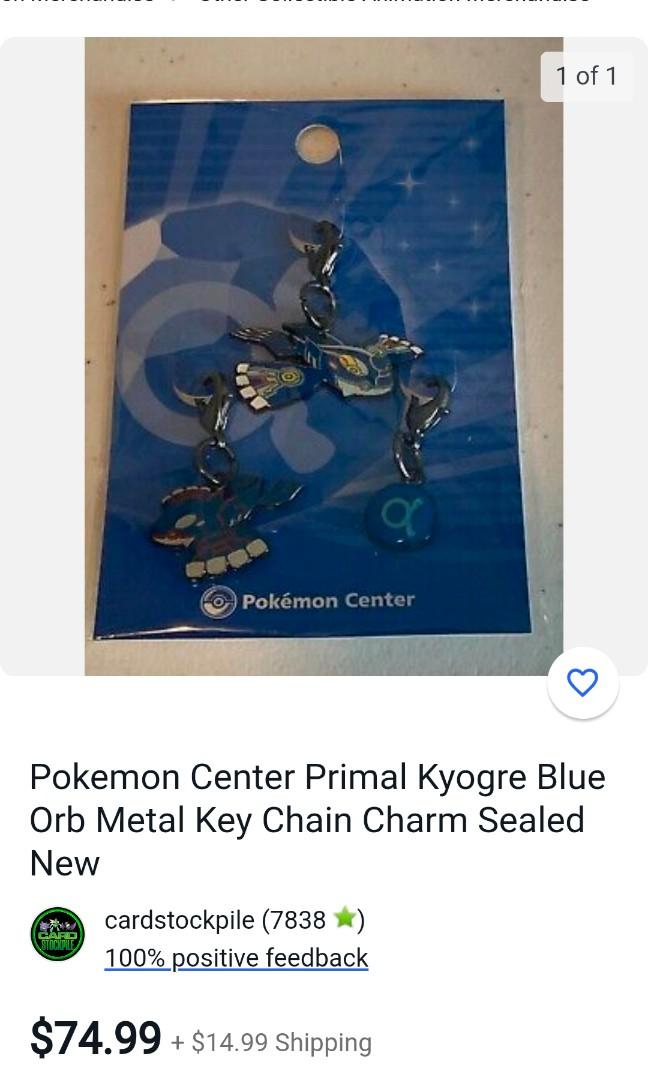 Kyogre Pokemon Metal Chains- Pokemon Center Keychains,Collectible/2021 ...