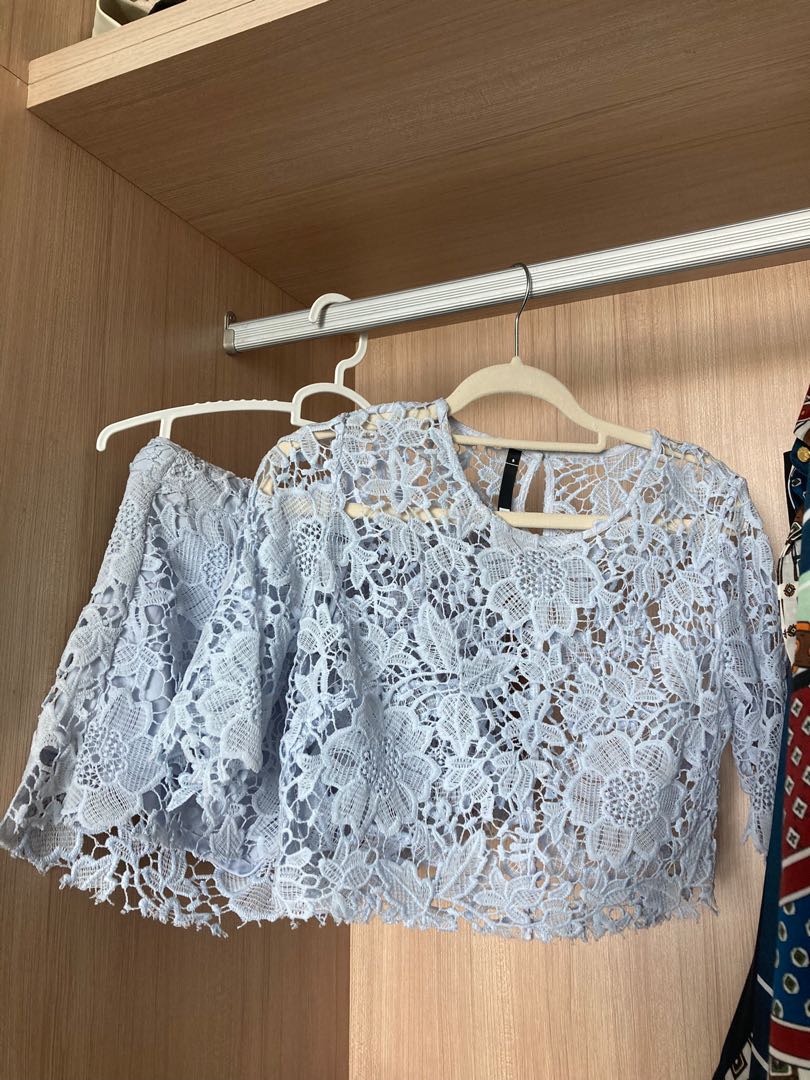 Lace matching co-ord set, Women's Fashion, Dresses & Sets, Sets or ...