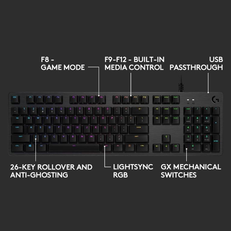 [READY STOCK] Logitech G512 Carbon Mechanical Gaming Keyboard ...