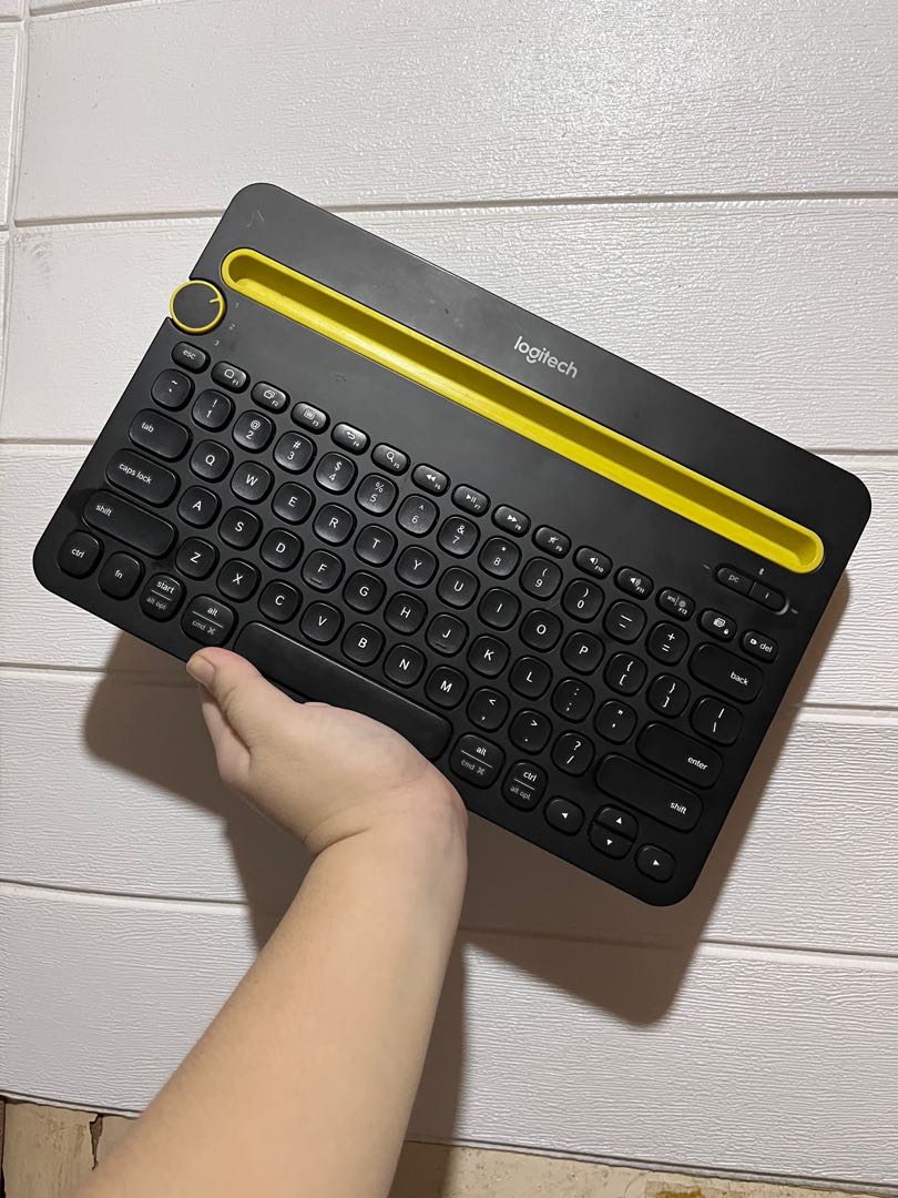 Logitech K480 Wireless Bluetooth Keyboard (Black and Green Color ...