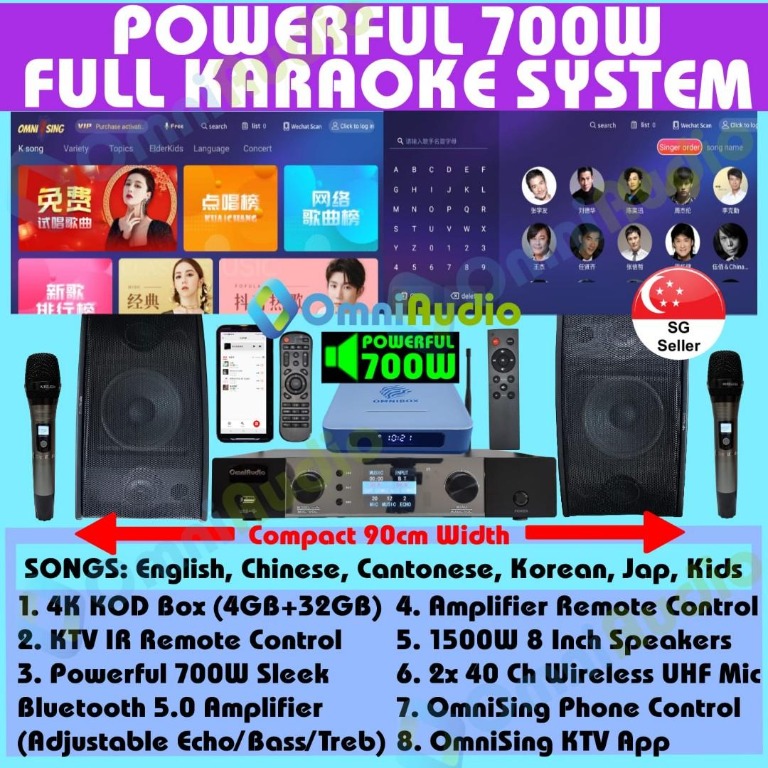 [LOWEST PRICE GUARANTEED] NEW POWERFUL COMPLETE KARAOKE SET WITH LATEST ...