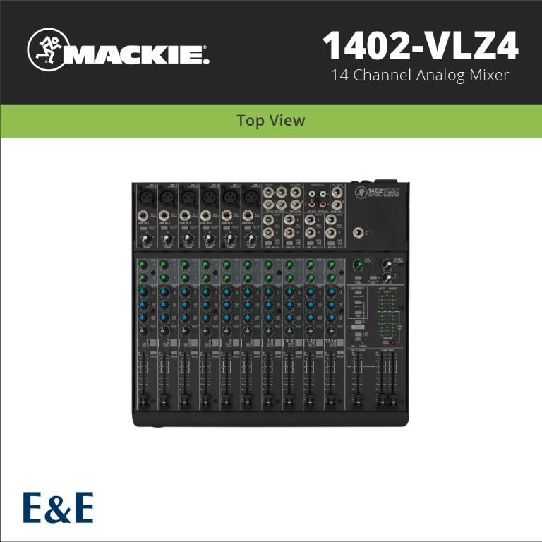 MACKIE 1402-VLZ4 14-Channel Analog Mixer with 6 Onyx Mic Preamps, Audio ...