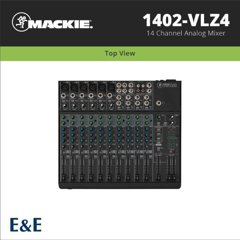 MACKIE 1402-VLZ4 14-Channel Analog Mixer with 6 Onyx Mic Preamps, Audio ...