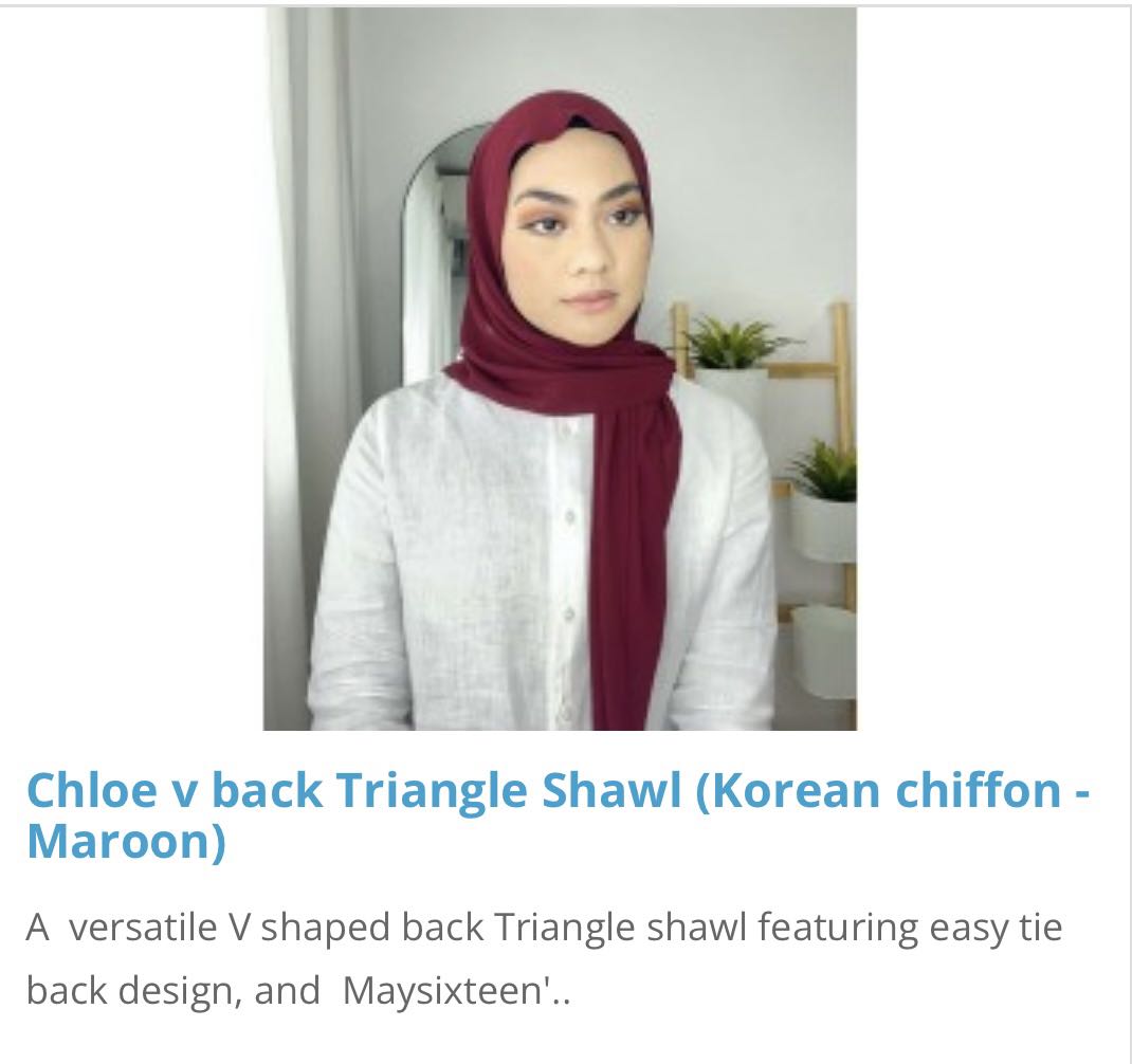 Maysixteen Chloe shawl, Women's Fashion, Muslimah Fashion, Hijabs on ...