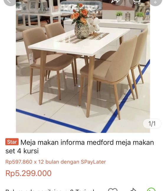 Meja Makan Informa, Perabotan Rumah di Carousell