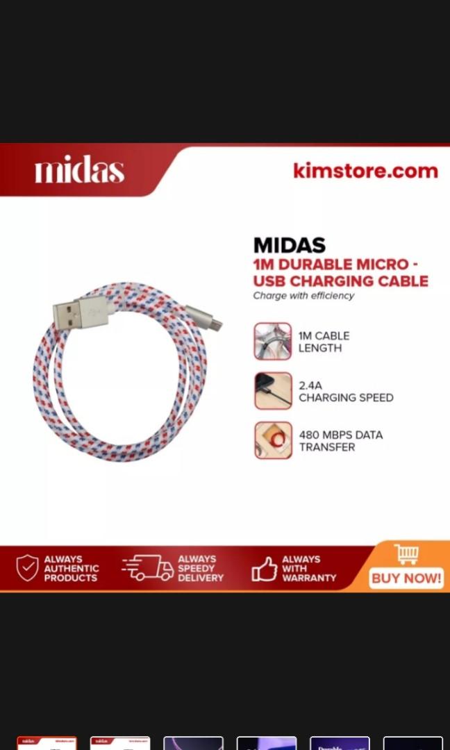 Midas charging cable, Mobile Phones & Gadgets, Mobile & Gadget ...