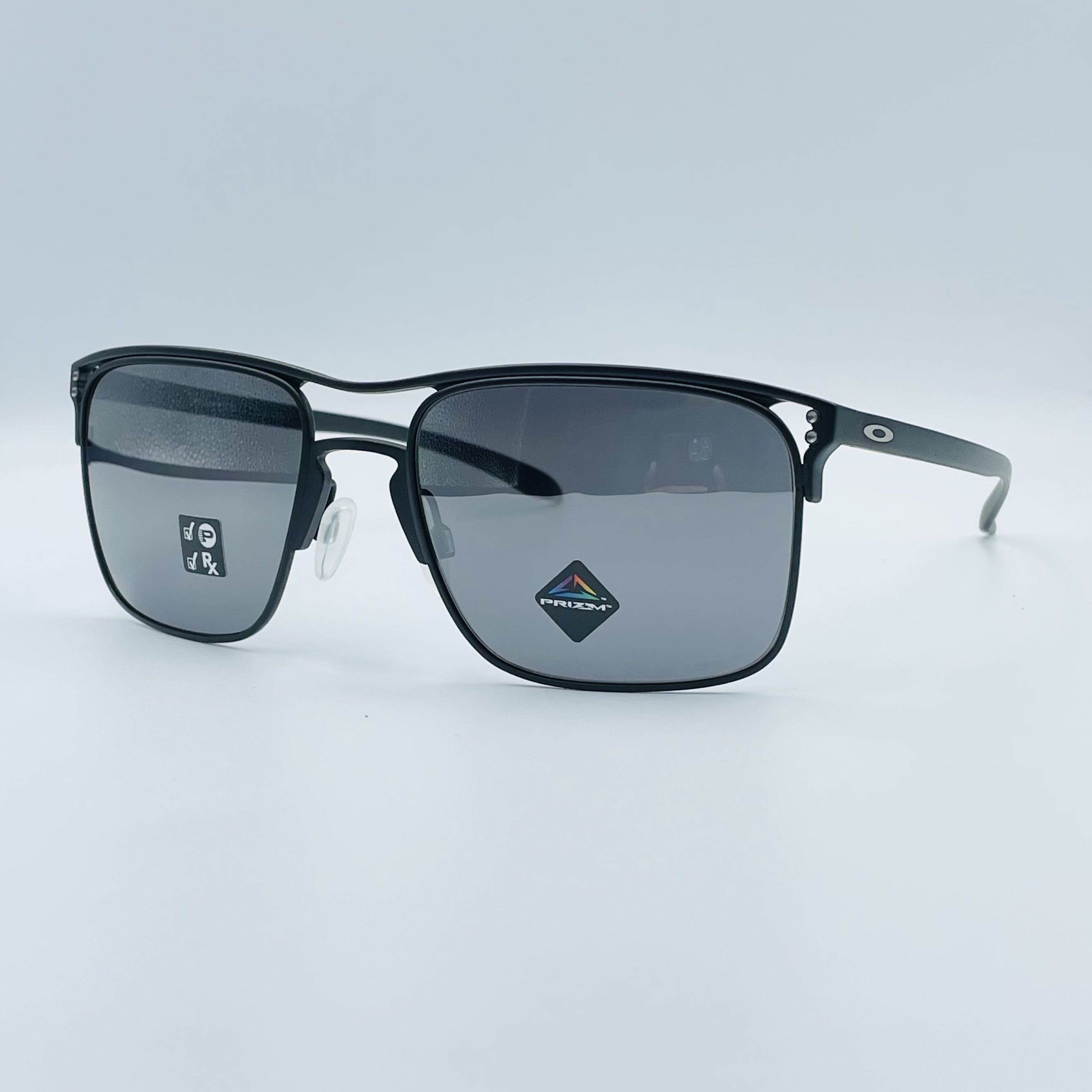 Oakley Holbrook TI Titanium Satin Black Prizm Black Polarized, Men's ...