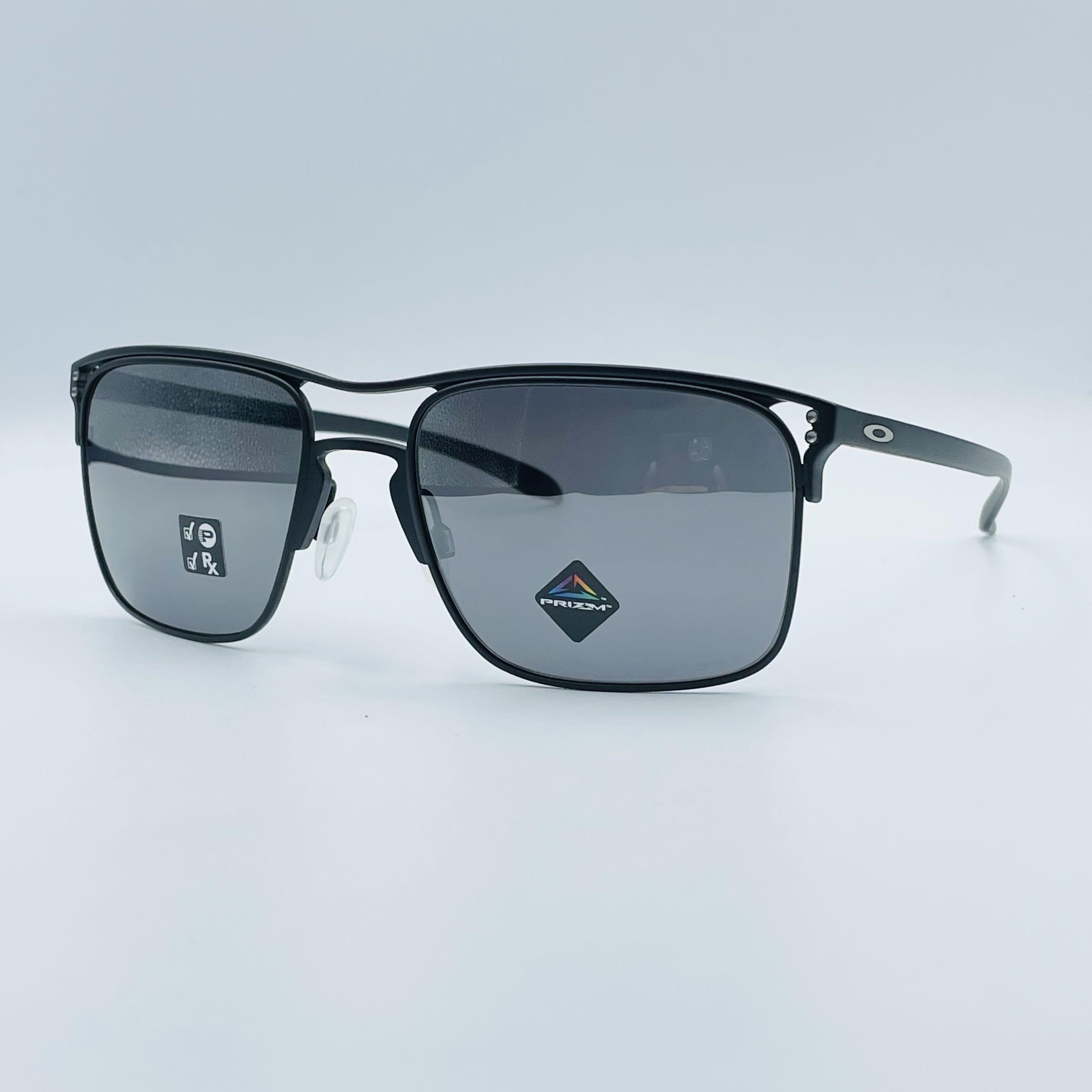 Oakley Holbrook TI Titanium Satin Black Prizm Black Polarized, Men's ...