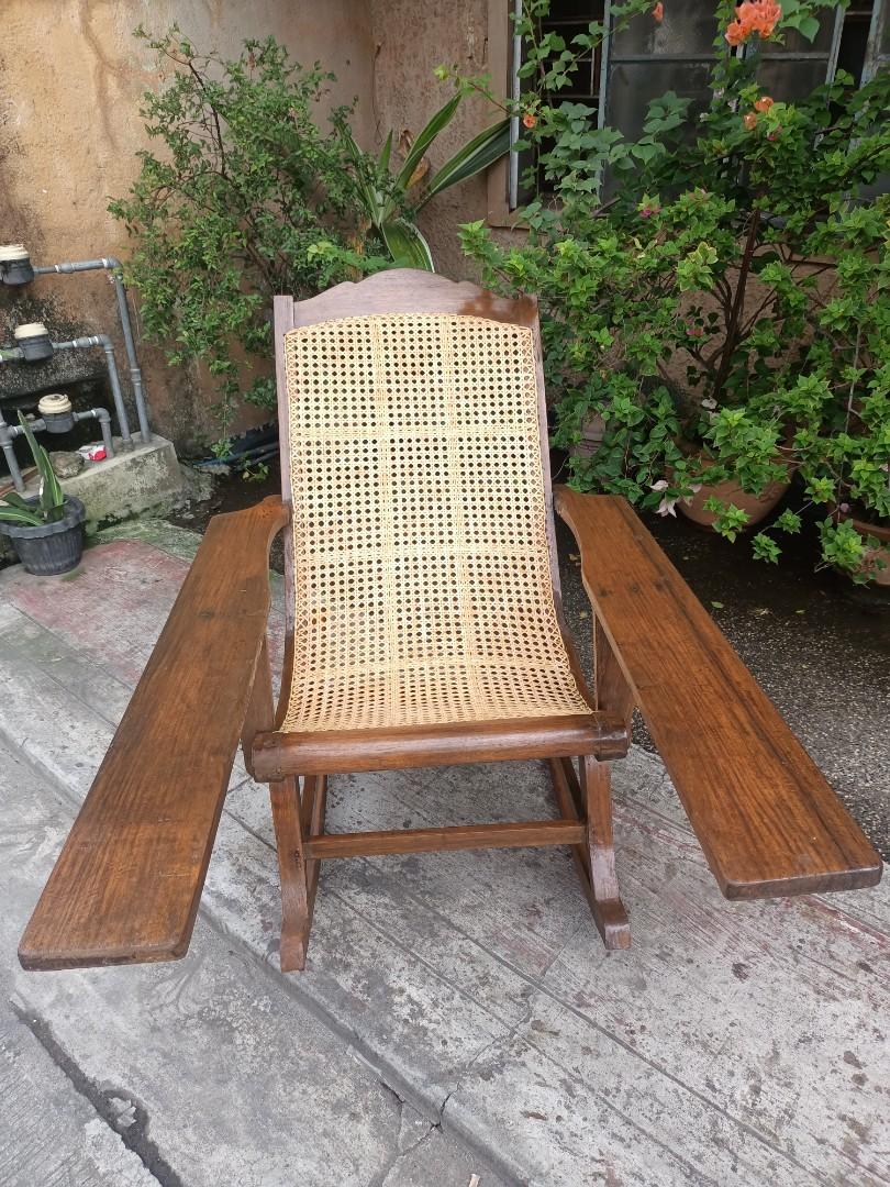 Old Narra Butaka Rocking Chair with Solihiya, Furniture & Home Living ...