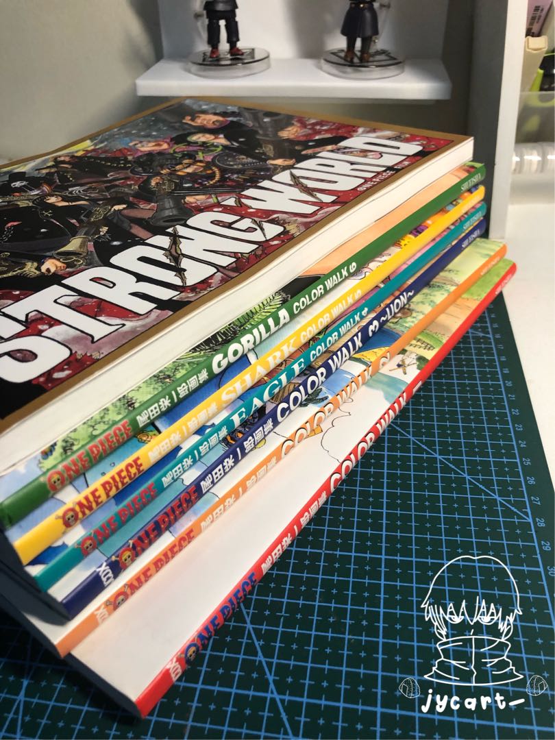 ONE PIECE Color Walk 1, 2, 3 Lion, 4 Eagle, 5 Shark, 6 Gorilla Art Book ...