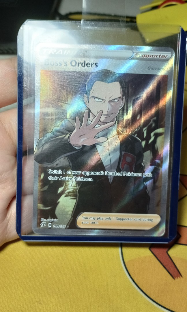 Pokémon TCG Giovanni Trainer Card (Pokemon Sword and Shield Rebels ...