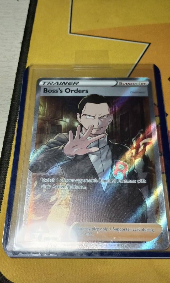 Pokémon TCG Giovanni Trainer Card (Pokemon Sword and Shield Rebels ...