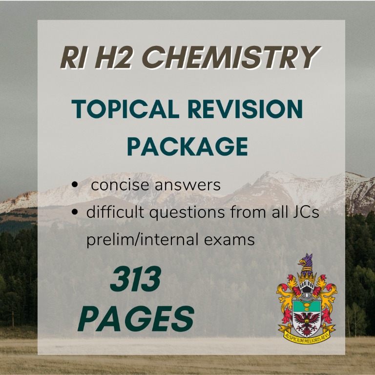 Raffles Institution RI RJC H2 Chemistry Revision Booklets Topical ...