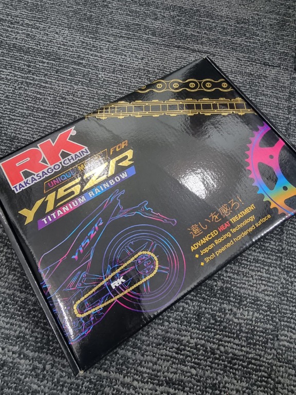RK CHAIN SET with labour, Motorcycles, Motorcycle Accessories on Carousell