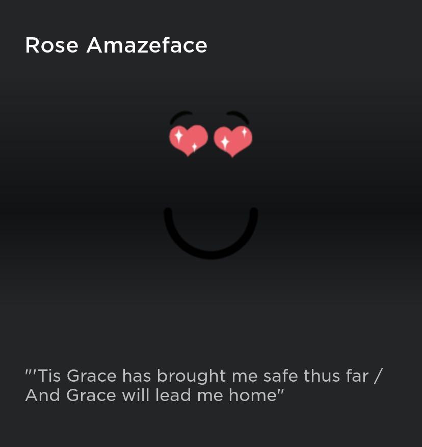 Roblox Rose Amazeface limited, Video Gaming, Gaming Accessories, In ...