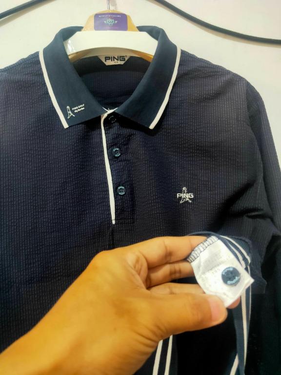 Rugby Ping Biru Dongker Small Logo Putih, Fesyen Pria, Pakaian , Atasan ...