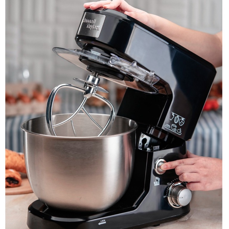 Russell Taylors 1000W 5L Stand Mixer SM-1000 Cake Kitchen Blender, TV ...