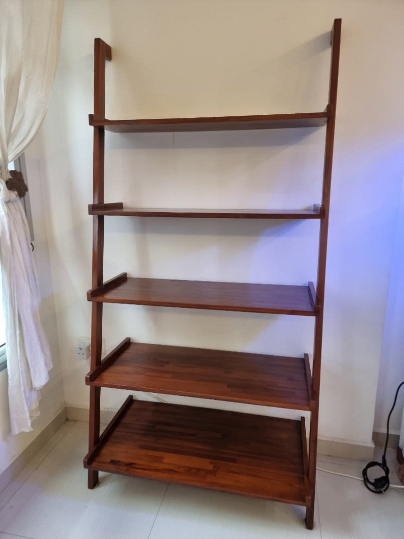 Scanteak Ladder Display Shelf Solid Wood Teak, Furniture & Home Living ...
