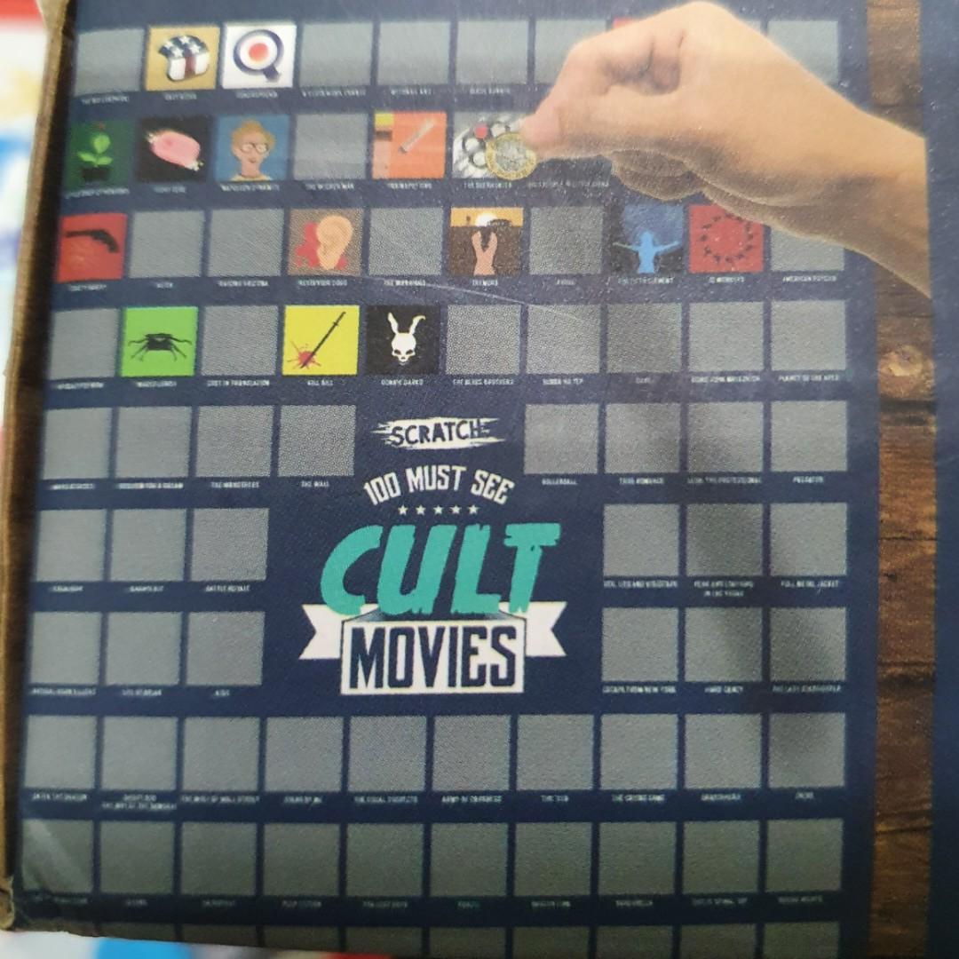 Scratch Poster 100 Must See Cult Movies, Hobbies & Toys, Stationary ...