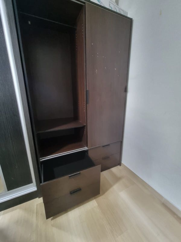 Sliding Wardrobe Clothes Cabinet Sliding Door, Furniture & Home Living ...