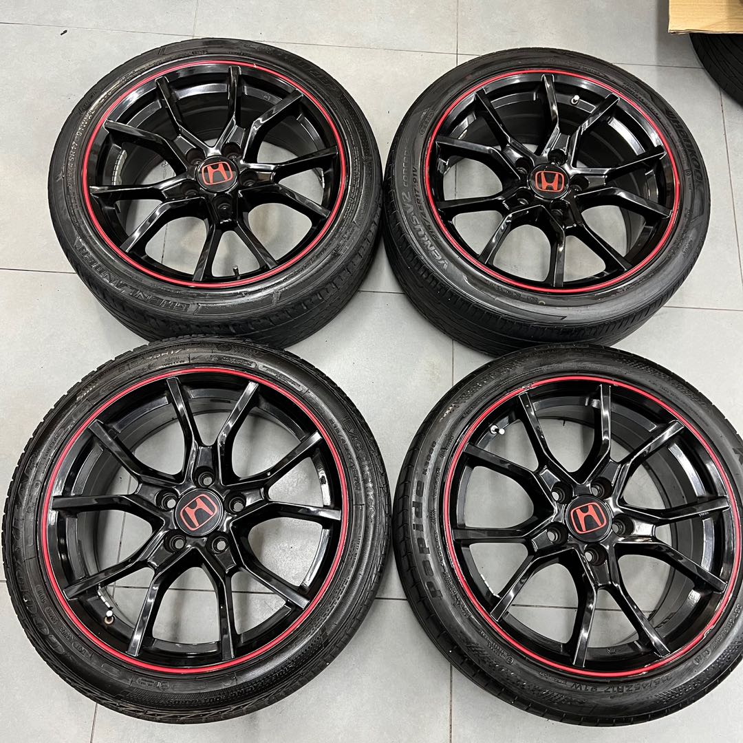 Sport Rim Honda Type R 17 inci 5x114, Auto Accessories on Carousell