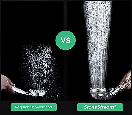 StoneStream® Shower Head Eco Power- Original High Pressure Ionic Shower ...