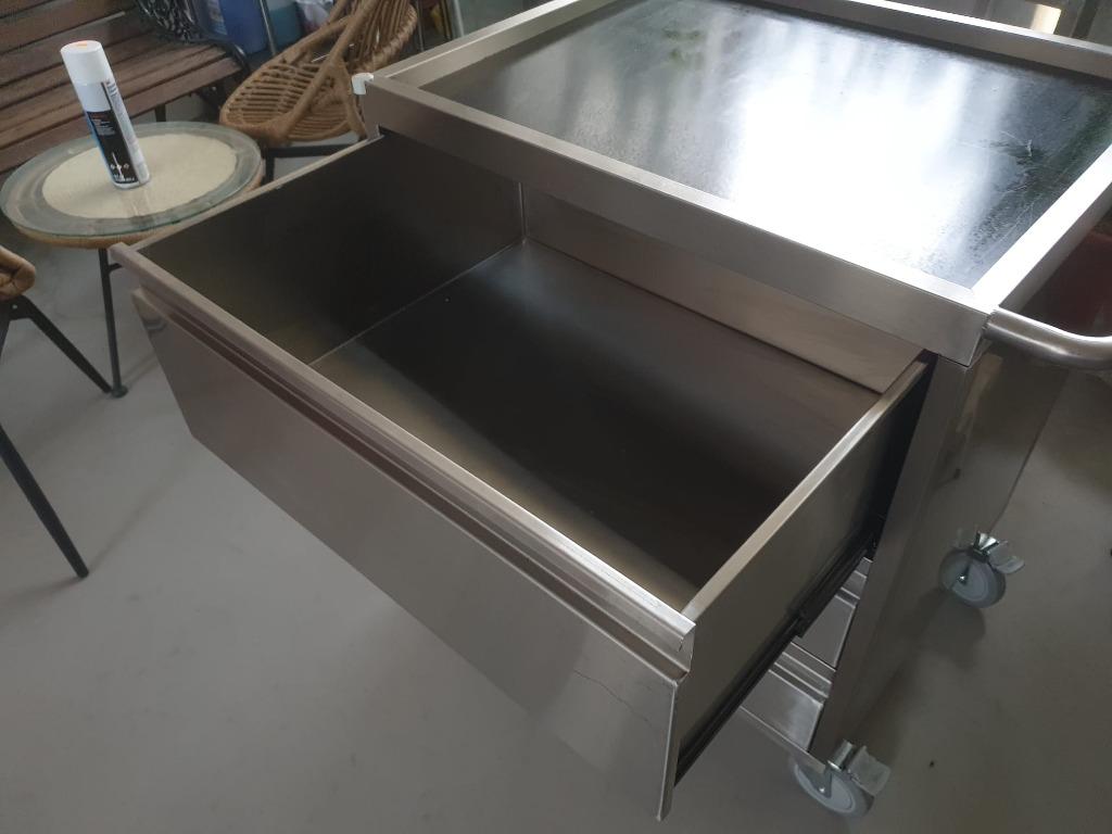 SUS304 Trolley with 3 Drawers, Furniture & Home Living, Kitchenware ...
