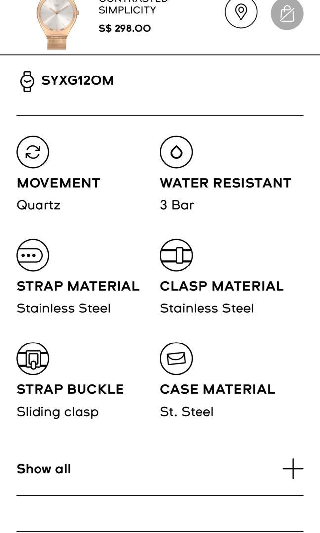 Swatch Contrasted Simplicity SYXG120M, Women's Fashion, Watches ...