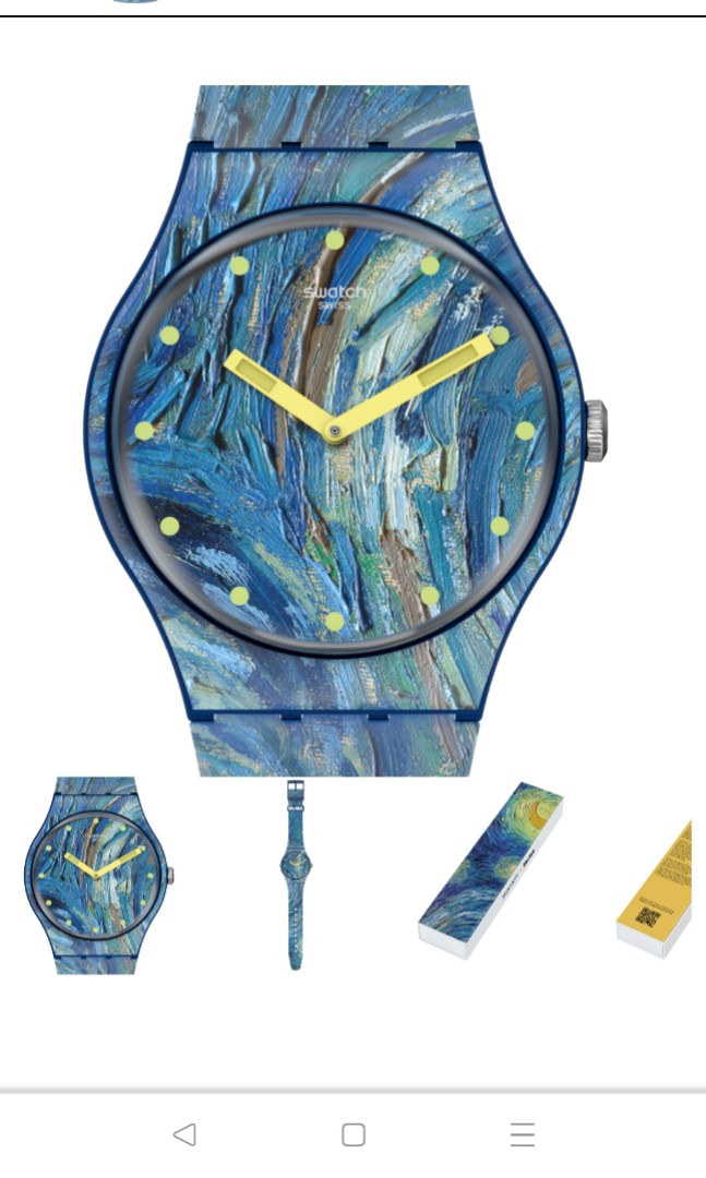 Swatch watch X MoMA Vincent van Gogh starry night tag Lego idea 21333 ...