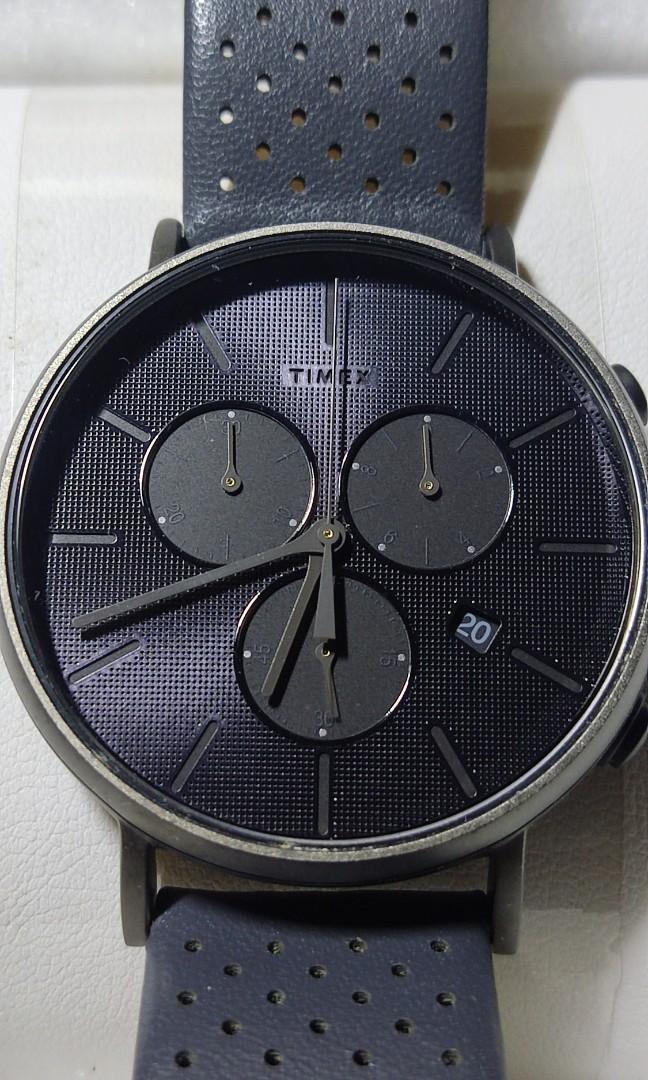 Timex Stealth Gray Chronograph, Men's Fashion, Watches & Accessories ...