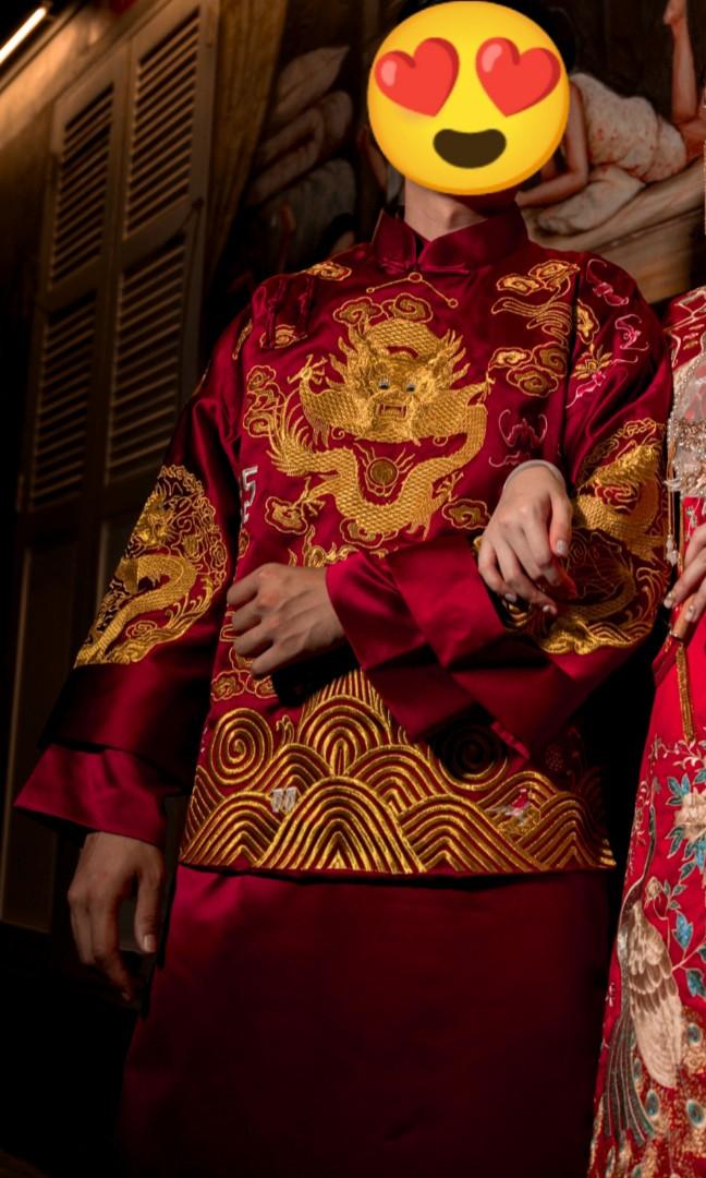 Traditional Chinese Kua / ROM / Wedding Gown / Bridal Sleepwear / Satin ...